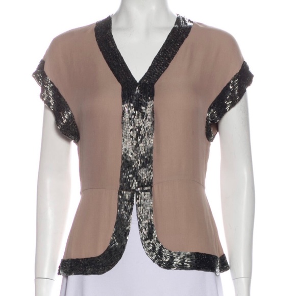 Parker | Tops | Parker Silk Beaded Top | Poshmark